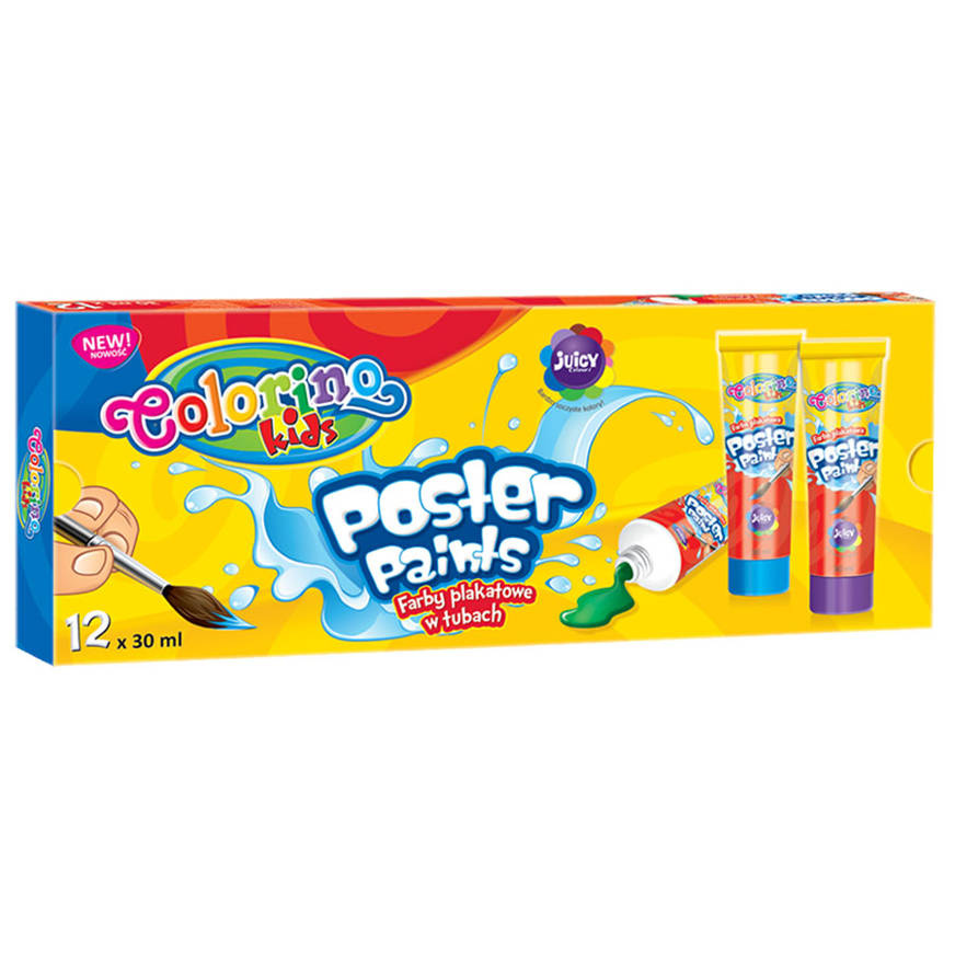 Poster paints 20 ml 12 colours Colorino Kids 13239PTR/1 - Writing ...