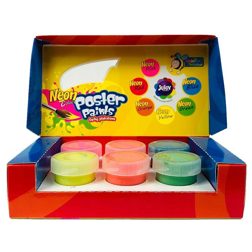 Poster paints 20 ml 6 colours Neon Colorino Kids 19897PTR - Writing ...