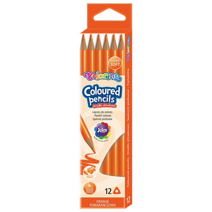 Triangular coloured pencils 12 colours Colorino Kids 51828PTR - Writing ...