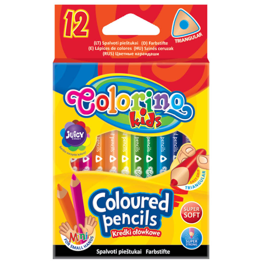 Triangular coloured pencils JUMBO 12 colours - Artykuły piśmiennicze ...